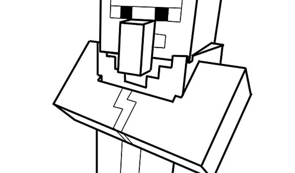 Coloriage De Minecraft Monstre Coloriage D Un Villageois Du Jeu ...